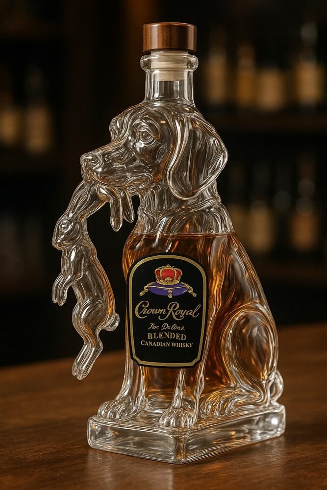 Бутылка "Охотничья собака", для виски, боросиликатное стекло, 300 мл