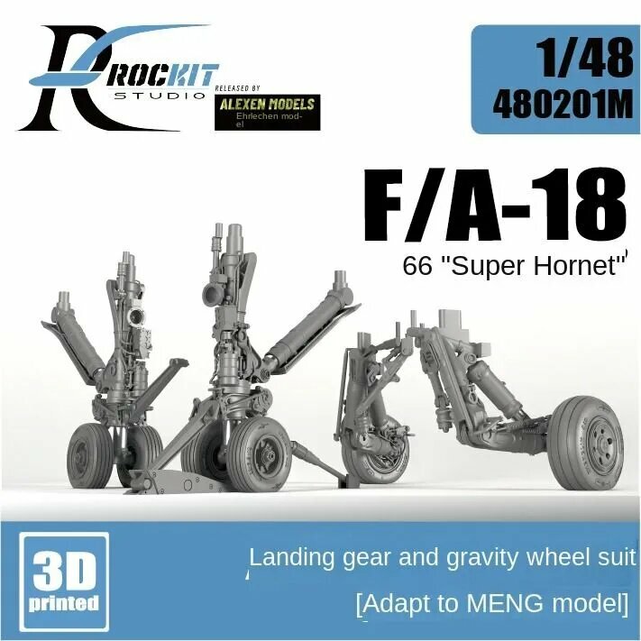 ROCKIT 480201M 1/48 F/A-18E/F E/A-18G Шасси (для MENG) 3D - печать