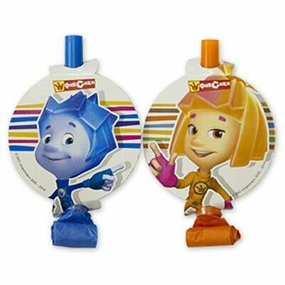 Языки-гудки весёлая затея "Фиксики", с картонным ярлыком, 8 шт