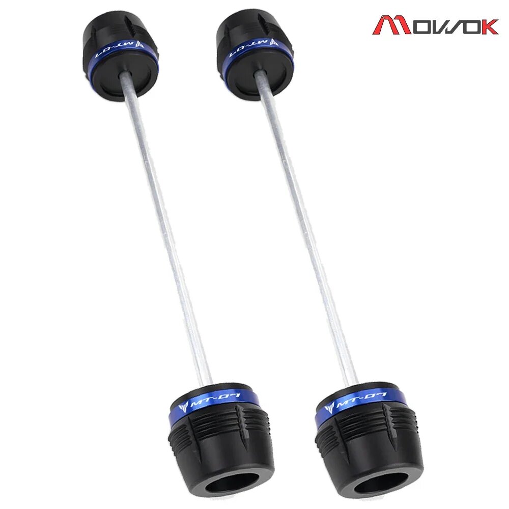 MT-07 для YAMAHA MT07 FZ-07 FZ07 2018-2021 2022 2023 2024, вилка колеса мотоцикла, ползунки, защитная защита MT-07 Темно-синий, Front and Rear-Blue