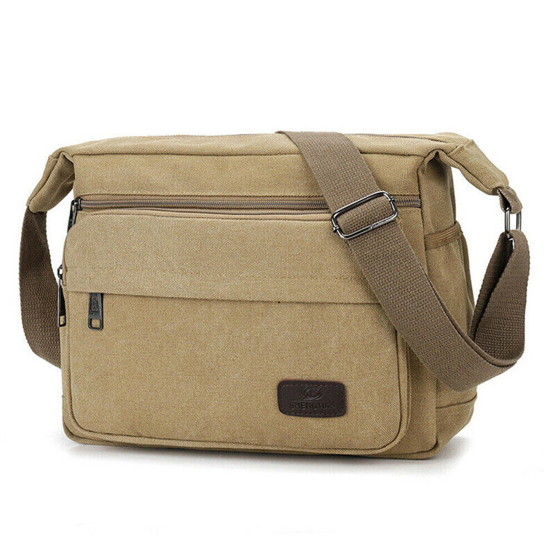 Мужская холщовая сумка-сэтчел, сумка через плечо, ретро-сумка, дорожная сумка, прочная, легкая, для повседневного использования