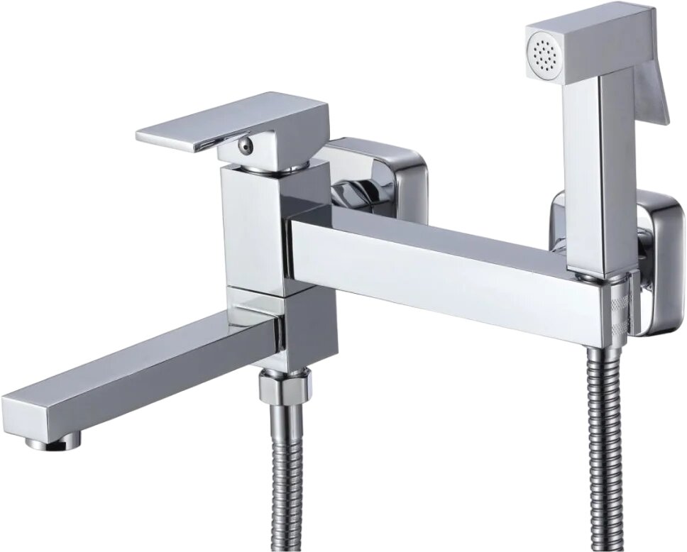 Гигиенический душ D-lin D181201 со смесителем, хром, глянцевый, латунь, рычажный, смеситель для биде