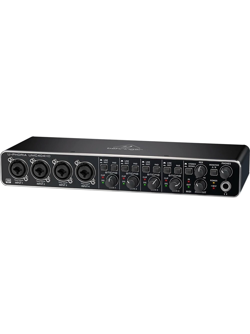 Аудиоинтерфейс Behringer UMC404HD на 4 входа/4 выхода с 4 предусилителями Midas