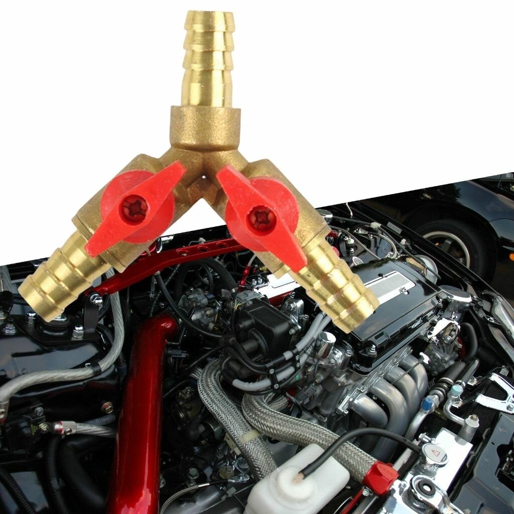 Набор инструментов для автомобиля-Аксессуары для соединения шлангов с медным трехходовым переключателем Y-образного типа -медный трехходовой клапан M8