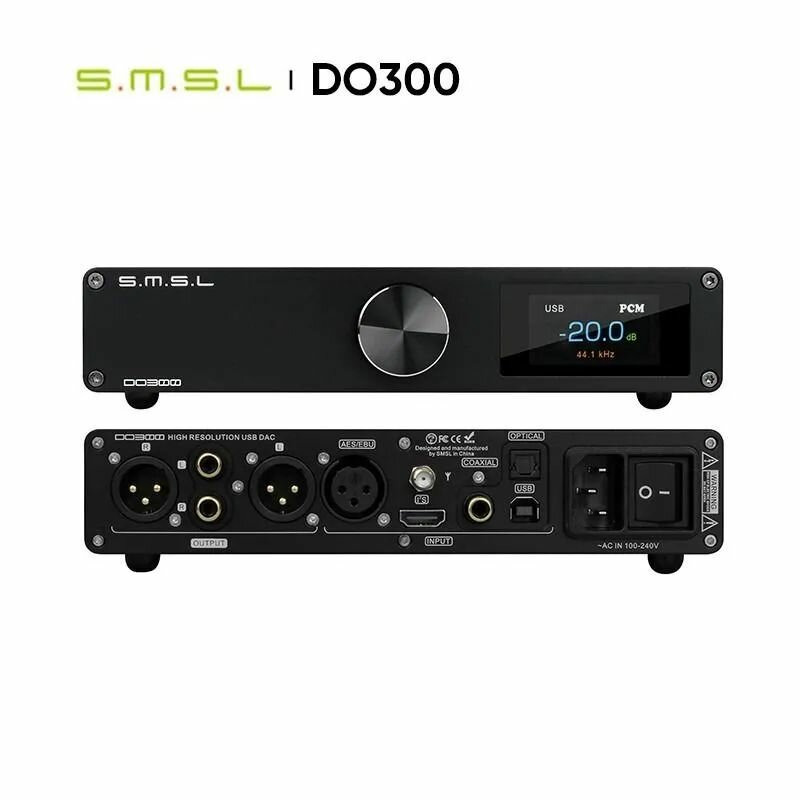 SMSL DO300 аудио декодер ES9039MSPRO 2nd PLL LDAC XLR MQA CD DAC XMOS XU316 DSD512 32 бит 768 кГц Bluetooth 5.1 с пультом дистанционного управления