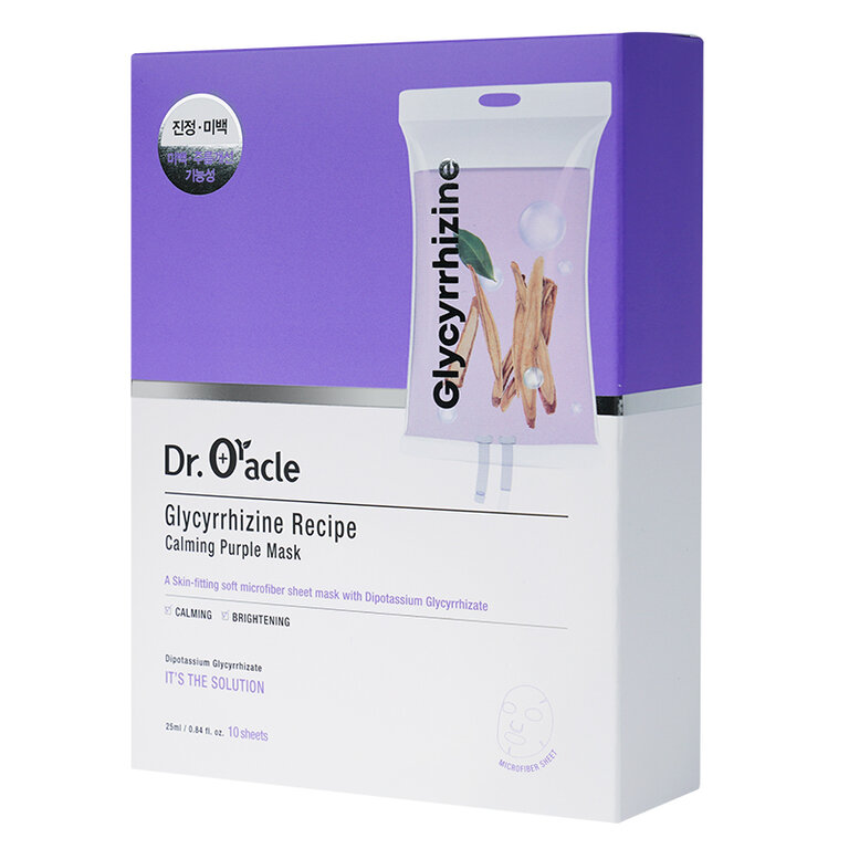 DR.ORACLE Glycyrrhizine Recipe Calming Purple Mask Успокаивающая фиолетовая маска с глицирризином (10 шт) 220 мл