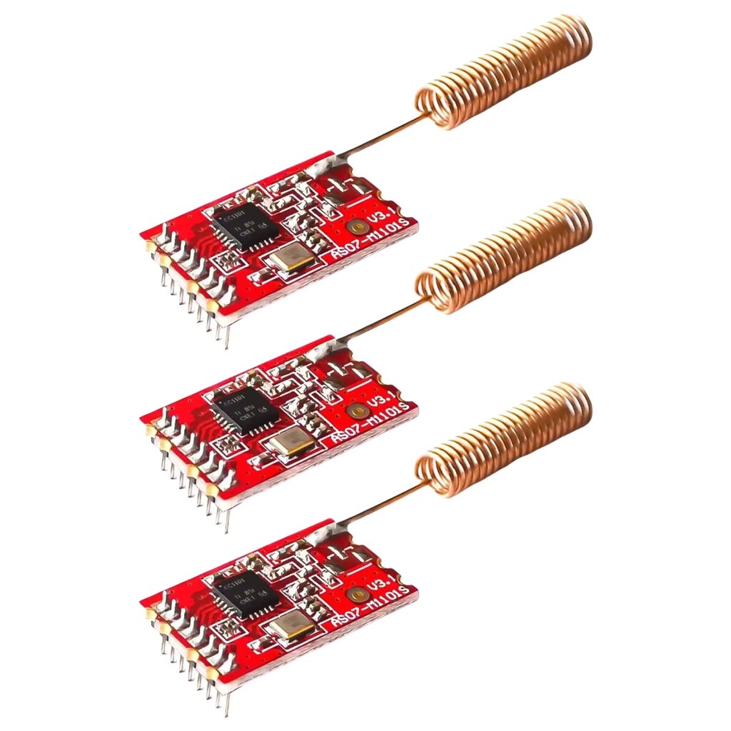 3 Модуля беспроводного передатчика-приемника CC1101 433M 10mW