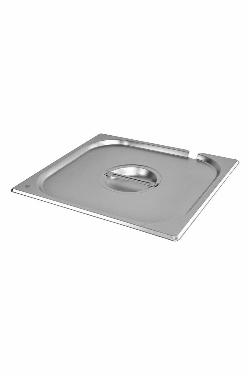 Крышка для гастроёмкости из нержавеющей стали Bufett GN 2/3 с отверстием для ложки, 641615