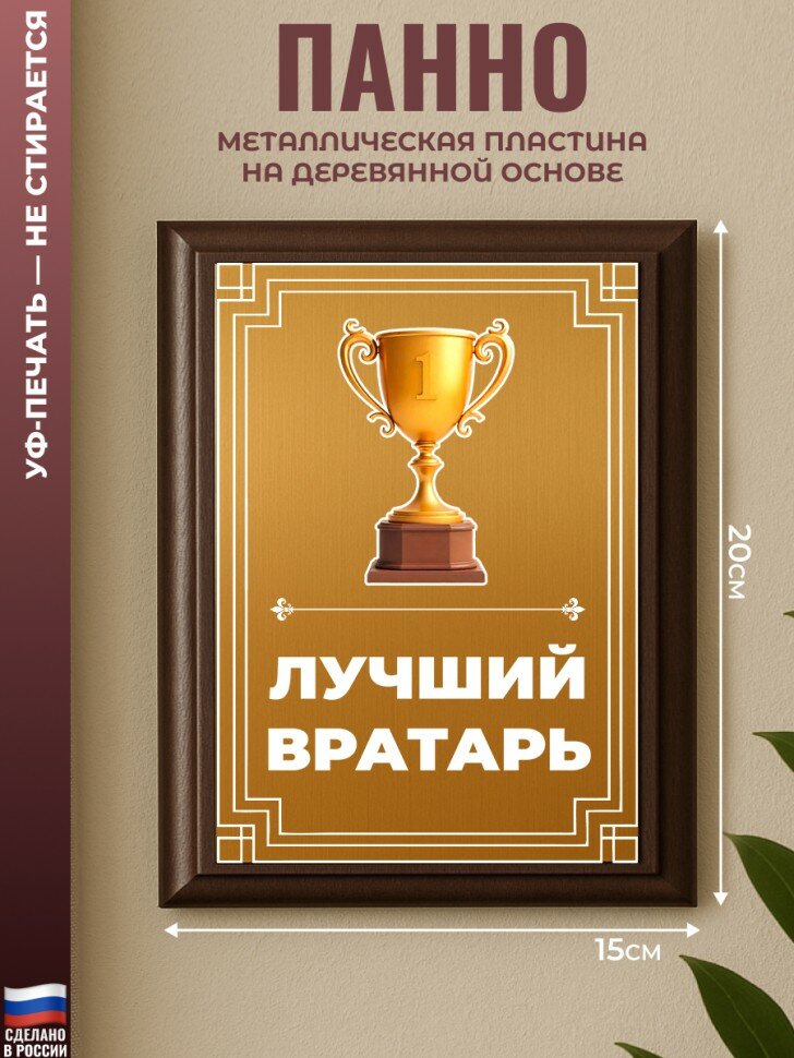 Настенный диплом "Лучший вратарь"