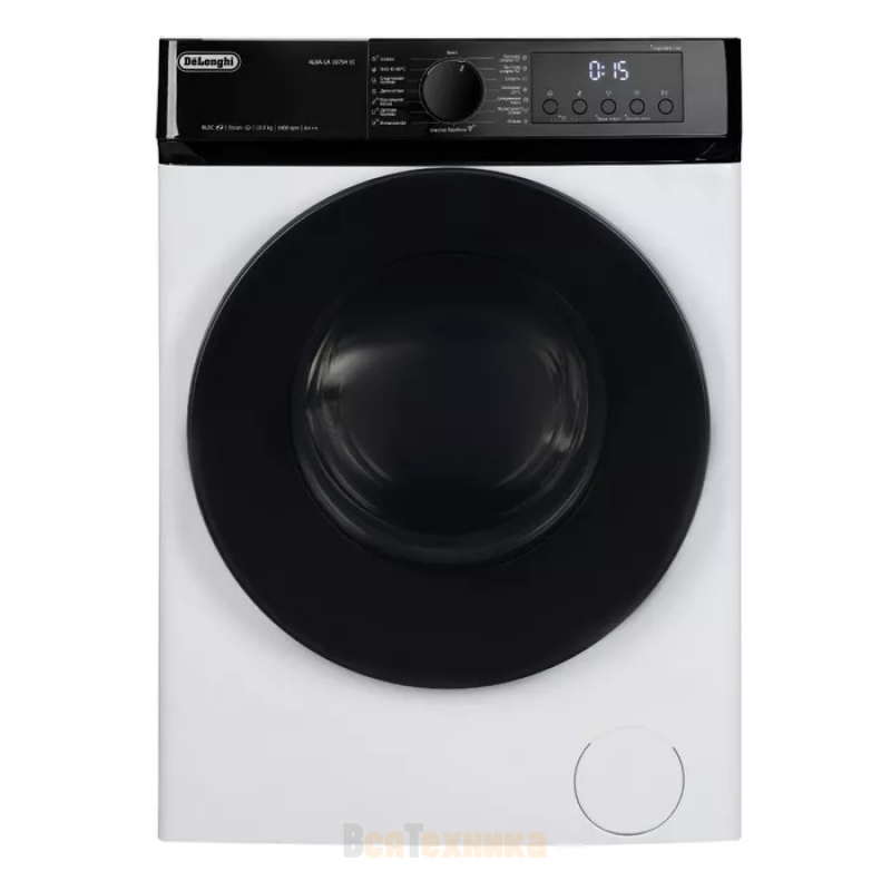 Стиральная машина DeLonghi ALBA LA 10754 VI, инверторный двигатель, 15 программ, добавление пара