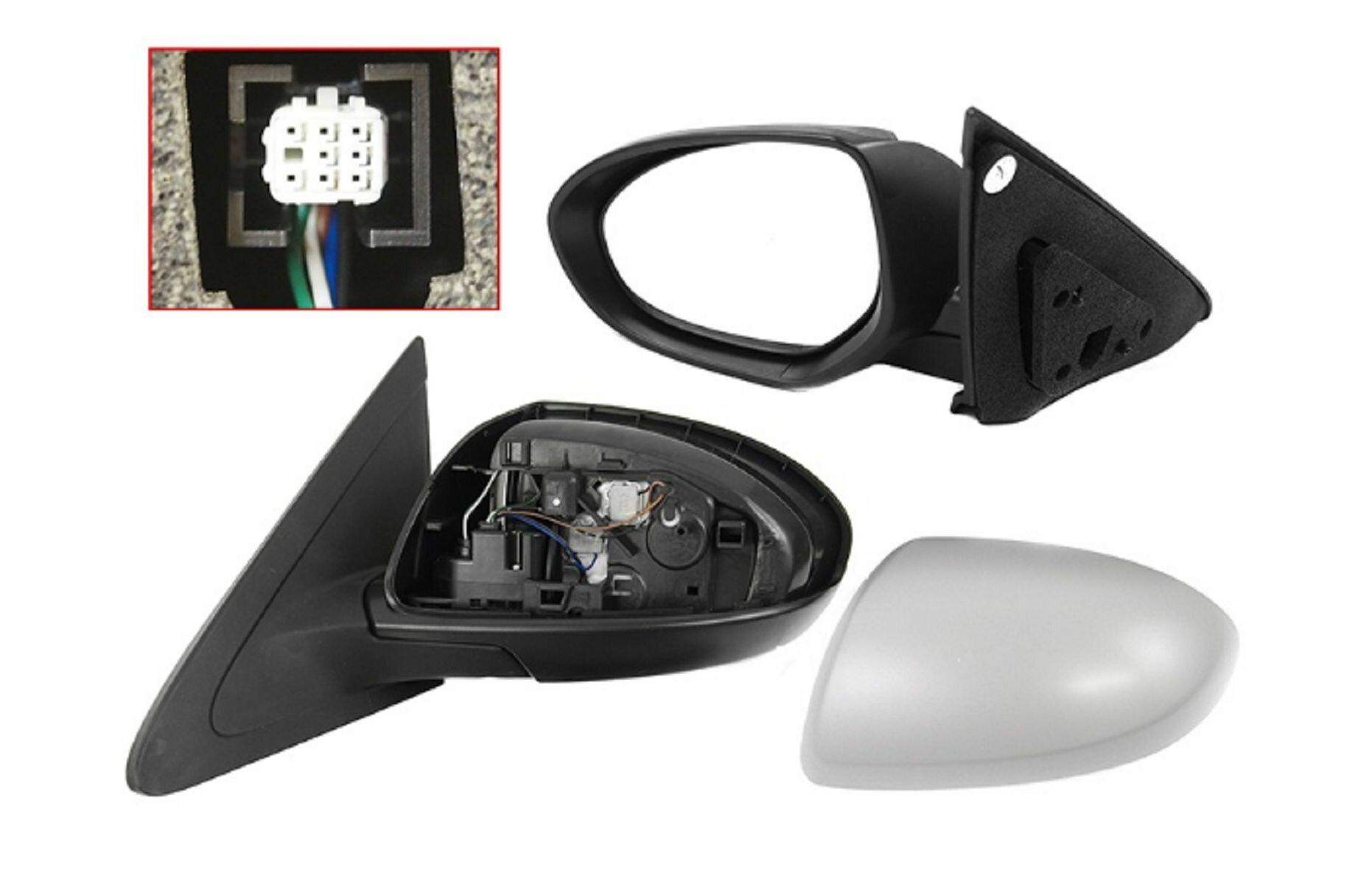 Зеркало MAZDA 3/AXELA 08- LH регул-ка, складное, 5 контактов