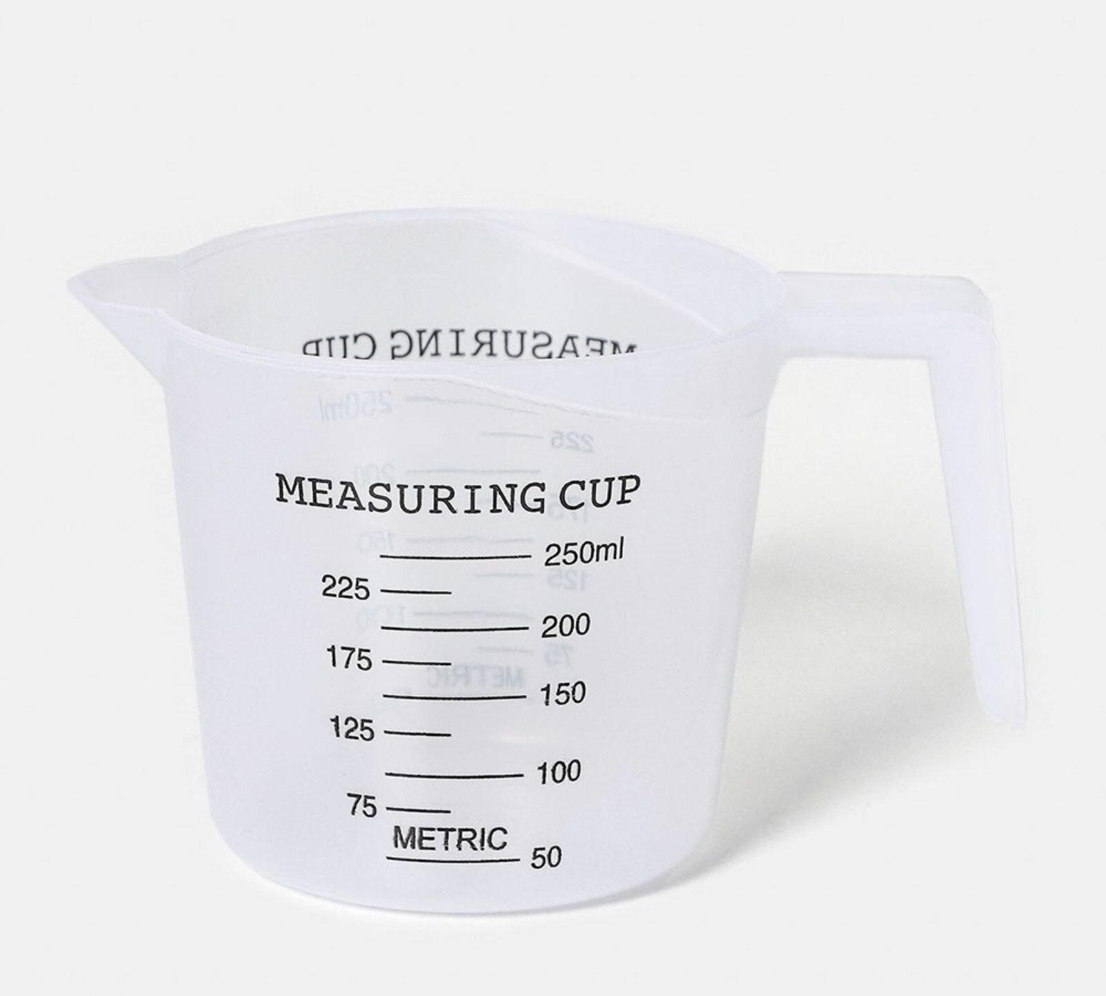Стакан мерный, 250 мл, пластик, прозрачный