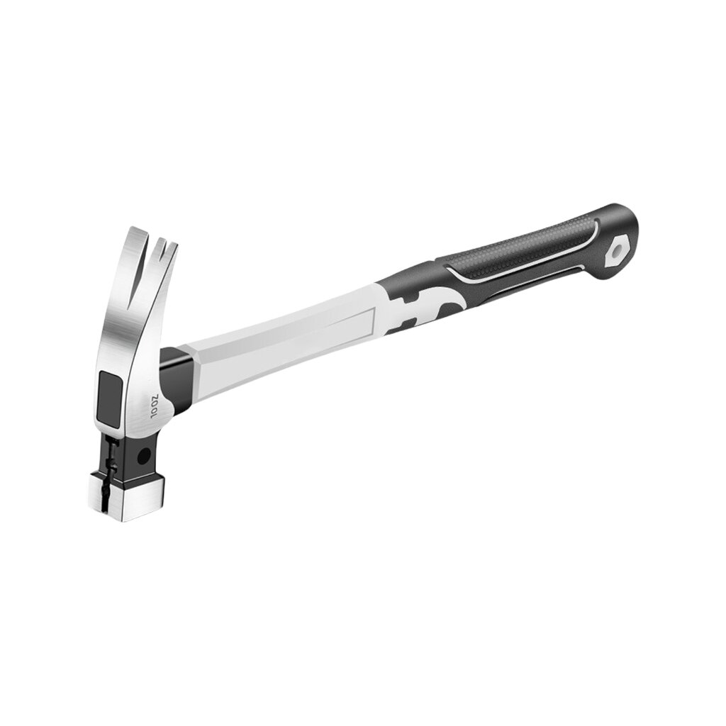 Многофункциональный стальной молоток с когтем, гвоздодер, углеродистая конструкция, эргономичная рукоятка для деревообработки и домашнего ремонта