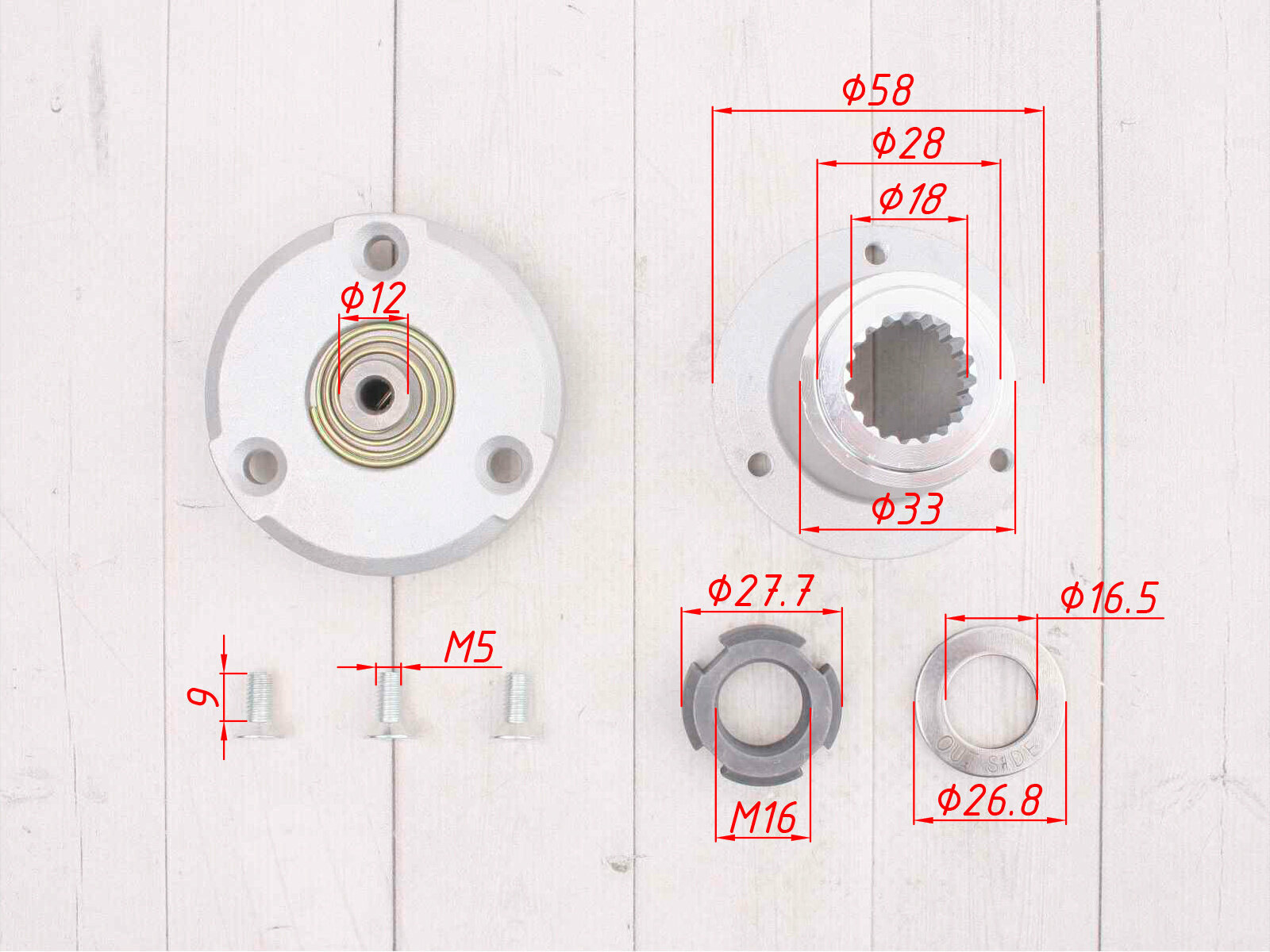 Фильтр масляный MotoLand 172FMM-5, для скутеров и мототехники