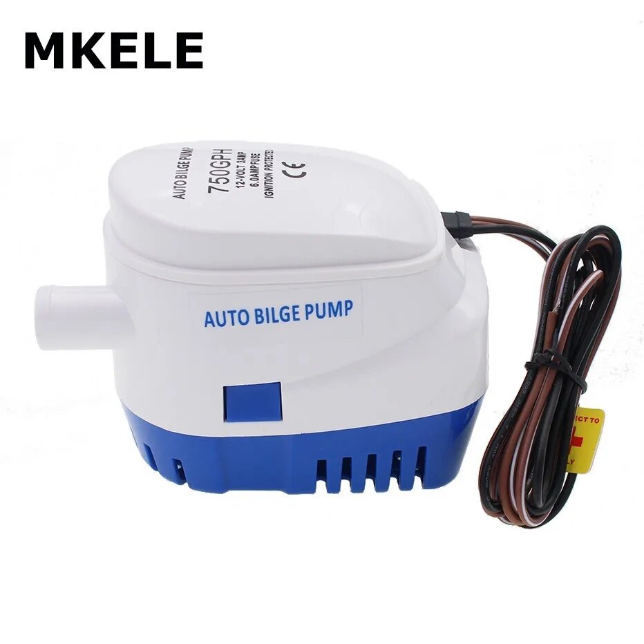 Автоматический погружной насос Makerele для лодки 750 GPH 12/24В