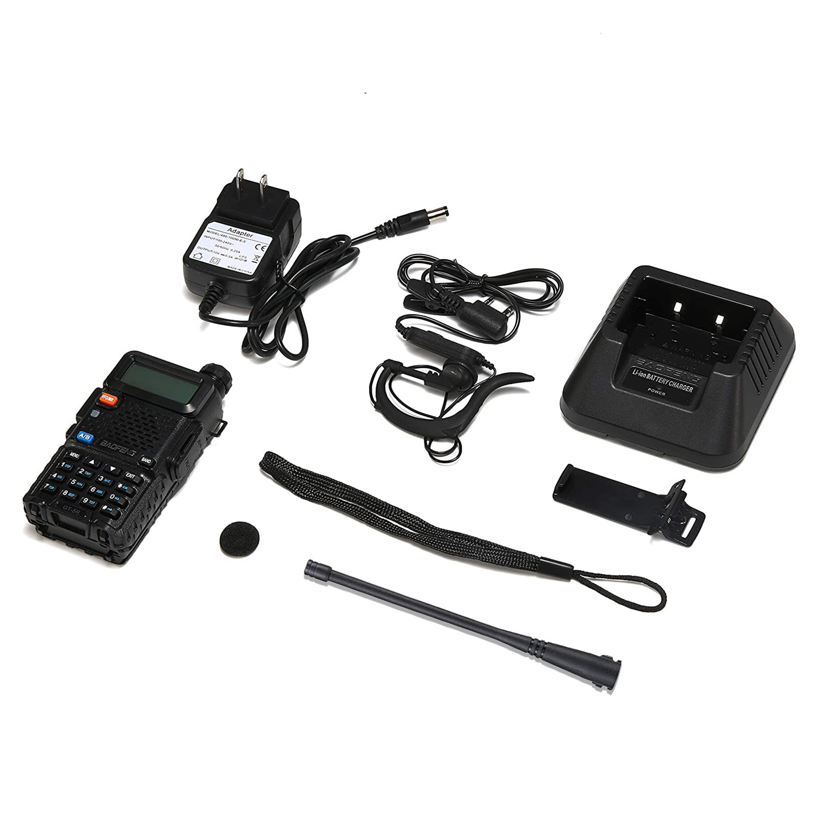 BAOFENG UV-5R Портативная рация FM-приемопередатчик Двухдиапазонная рация с двойным дисплеем VHF 136-174 UHF 400-520 МГц Мощность 5 Вт Любительская радиостанция Перезаряжаемая портативная рация с функ