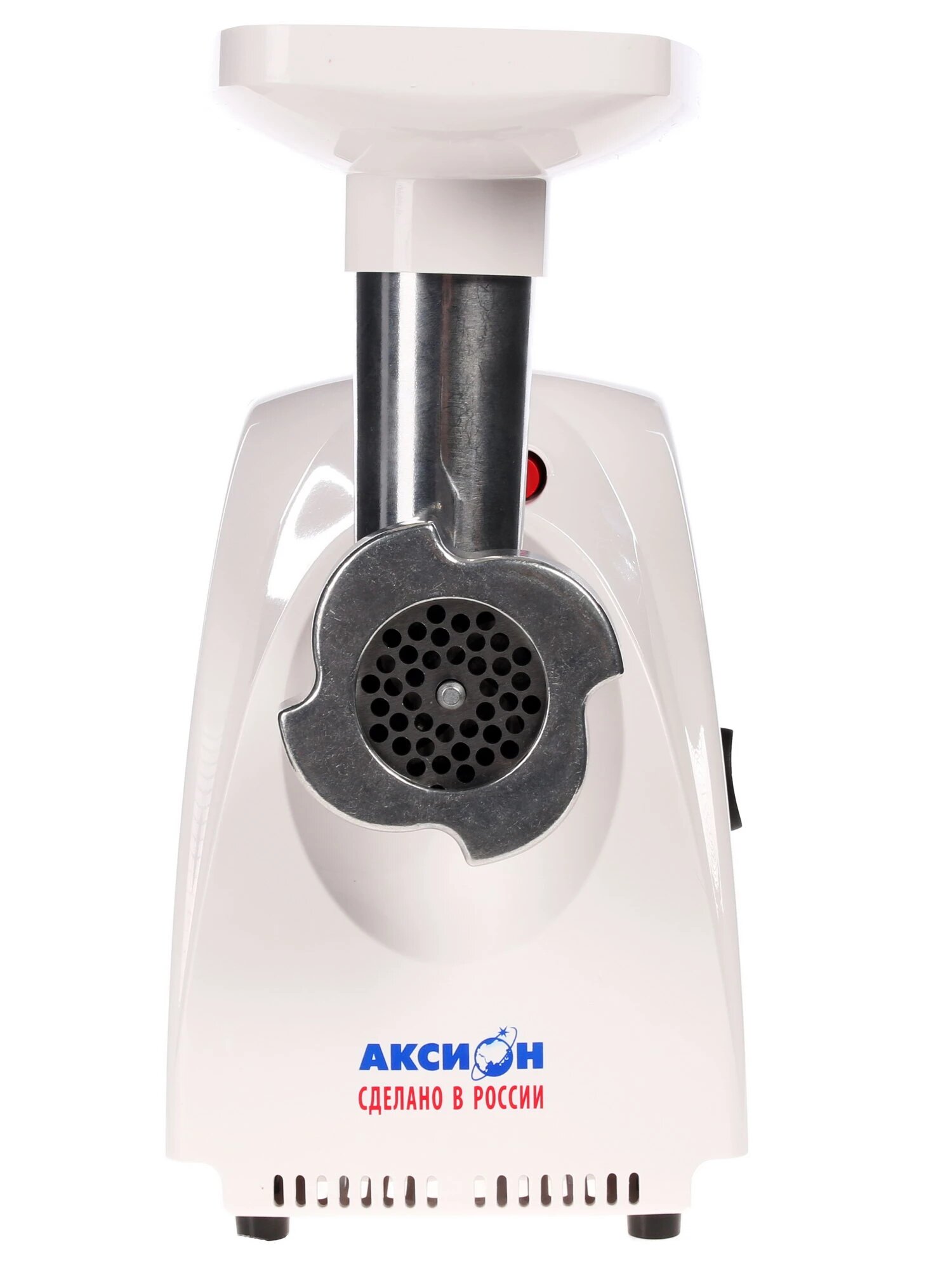 Мясорубка Аксион М31.02, 1.7 кг/ мин, с реверсом, с насадками, белая