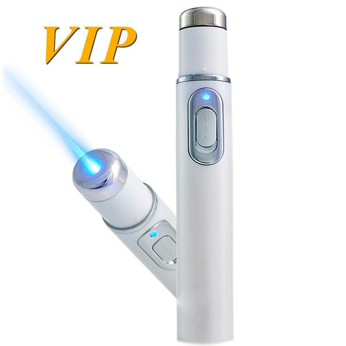 Оптовая поставка лазерной ручки для лечения акне - портативный аппарат для удаления морщин - прочный мягкий инструмент для удаления рубцов - массажная ручка для светотерапии синим светом
