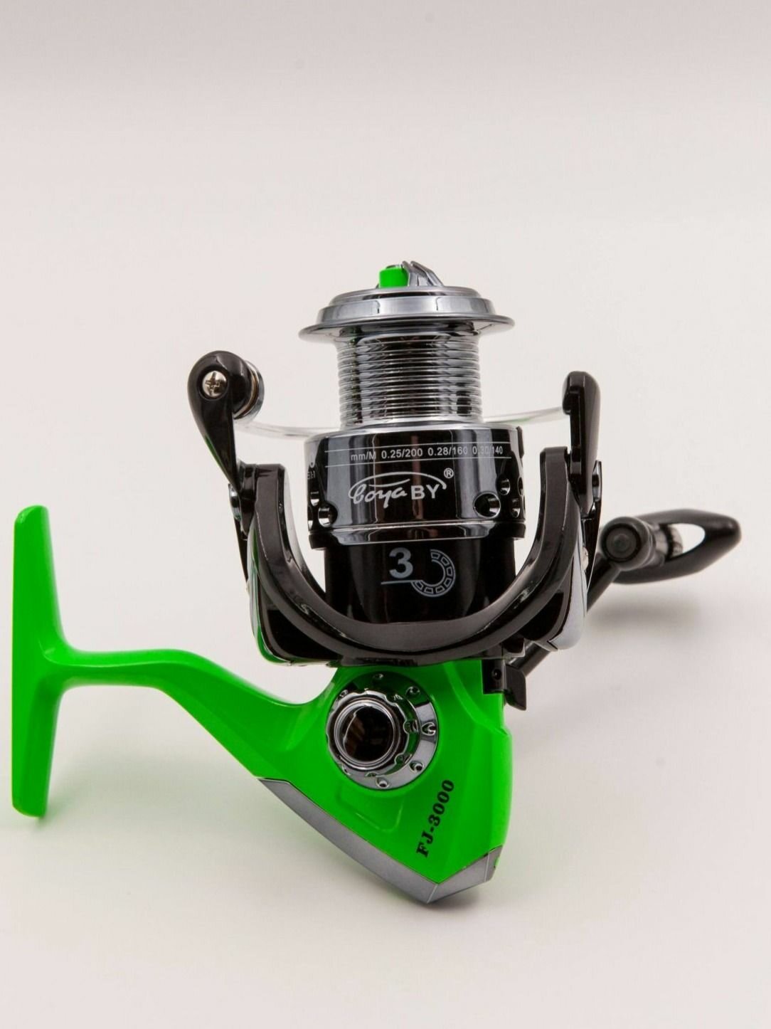 Катушка BoyaBY FJ-3000, безынерционная, передний фрикцион, 3 подшипников, передаточное число 5.1:1