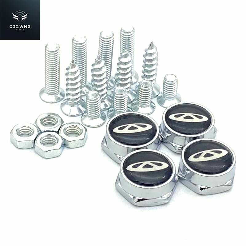 Комплект болтов для крепления номерного знака с логотипом Chery стильные винты и гайки для автомобиля, 4 шт