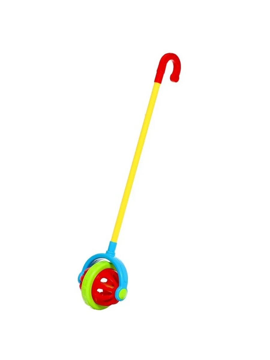 Звонкий шар для малышей: развивающая каталка на палке