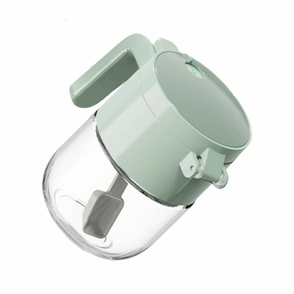 Емкость для соуса, Банка для приправ, контроль соли, стеклянная бутылка двойного назначения зачерпывания соли и посыпки солью