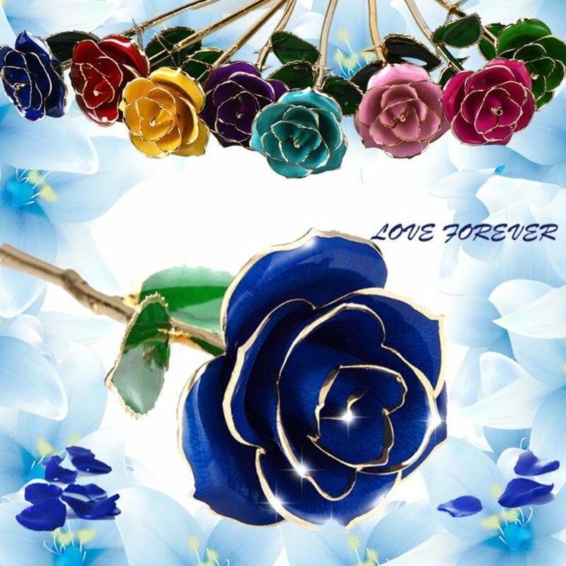 24-Каратная позолоченная цветочная краска rose flower-светло-розовый