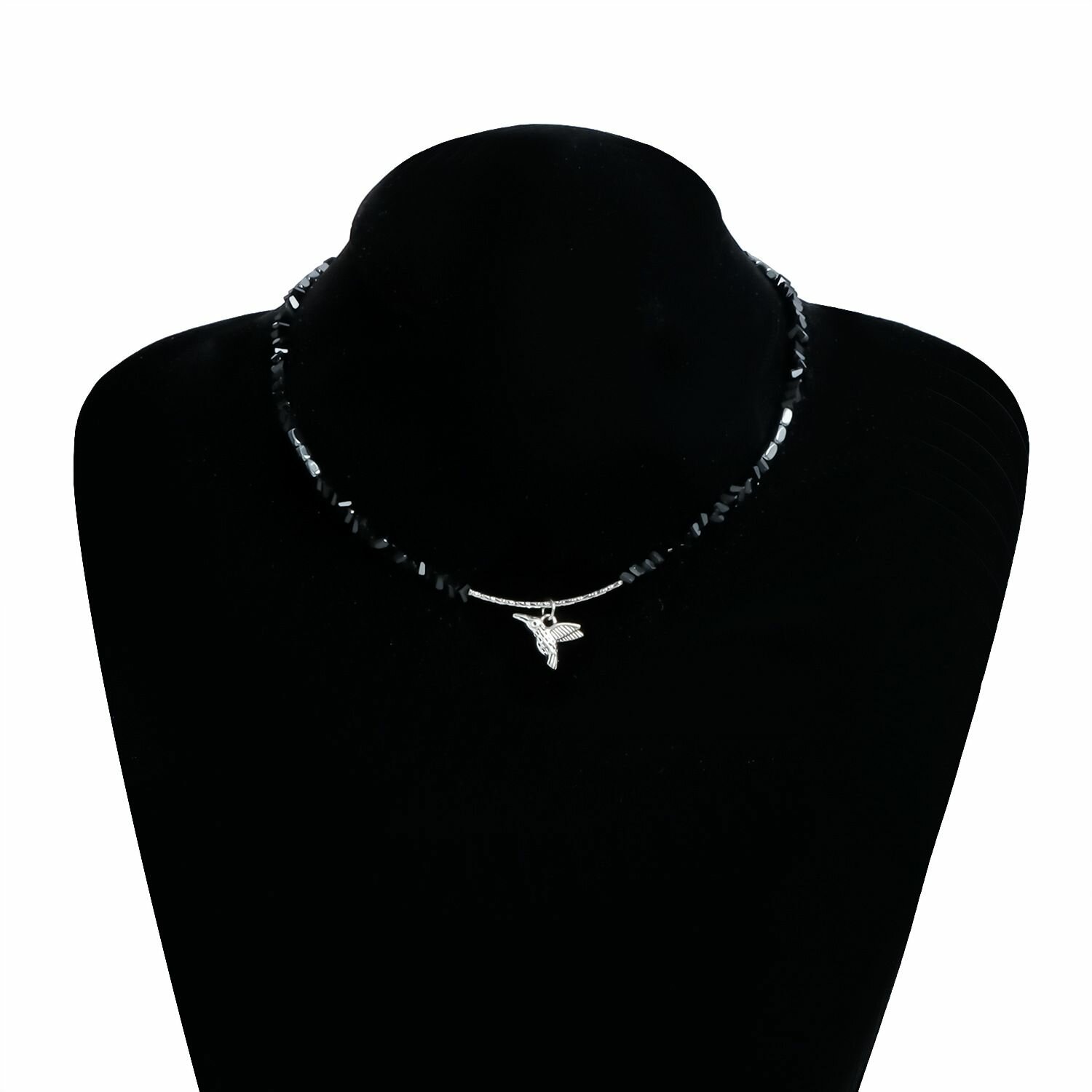 Чокер, гематит, стекло