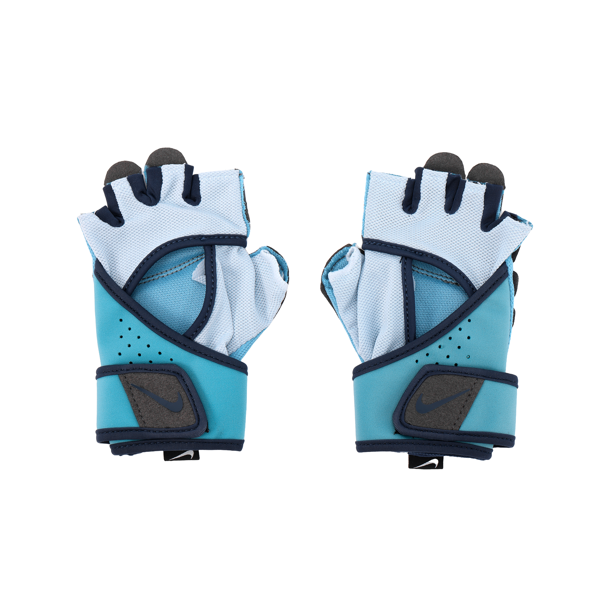 Фитнес-перчатки унисекс Nike, синий, M EU, полиуретан, полиэстер, эластан, многоцветные