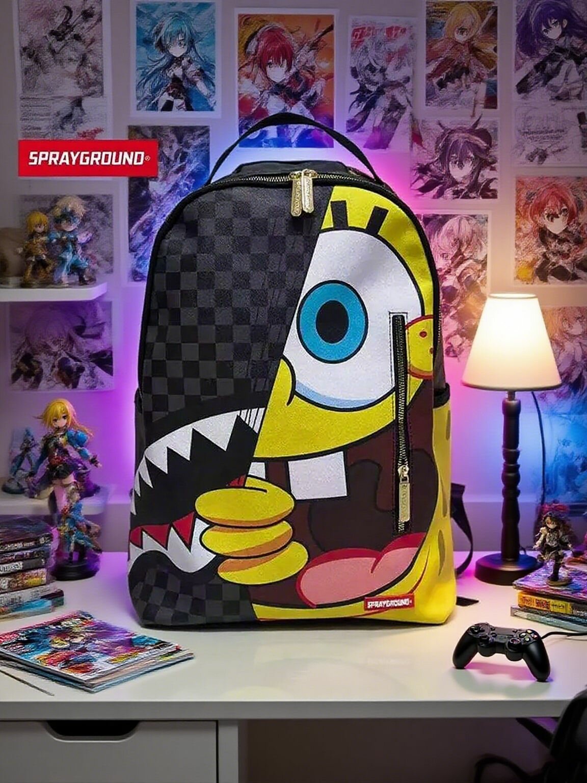 Рюкзак Sprayground с принтом акулы, 30L городской рюкзак для ноутбука 15.6", молодежный, стильный