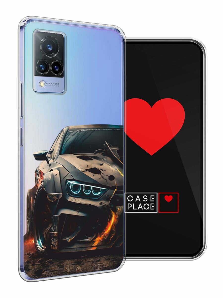 Чехол на Vivo V21 / Виво V21 с принтом "На износ", прозрачный — фото 1