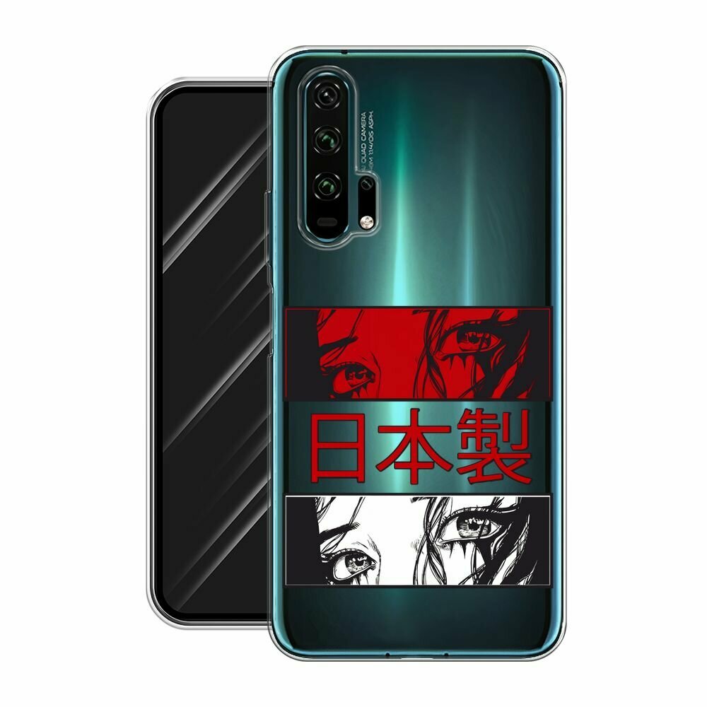 Чехол на Honor 20 Pro / Хонор 20 Про с принтом "Аниме глаза манга", прозрачный — фото 1