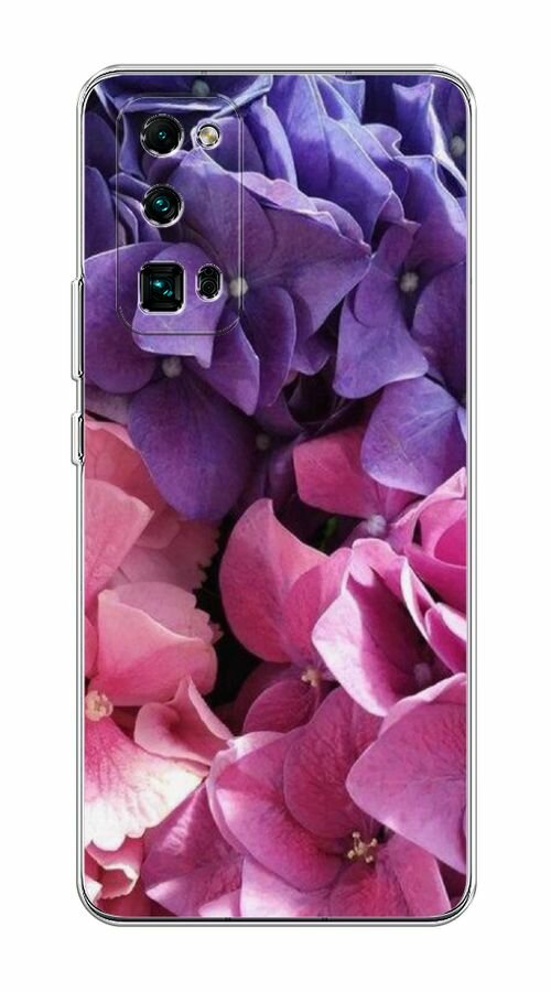 Чехол на Honor 30 Pro Plus / Хонор 30 Про Плюс с принтом Гортензии