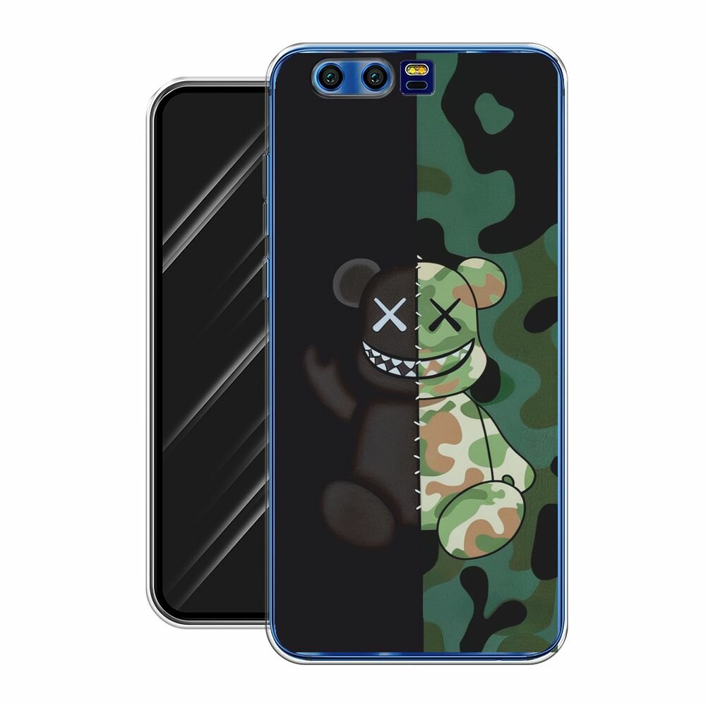 Силиконовый чехол на Honor 9 / Хонор 9 с принтом "KAWS 23 февраля 1" — фото 1