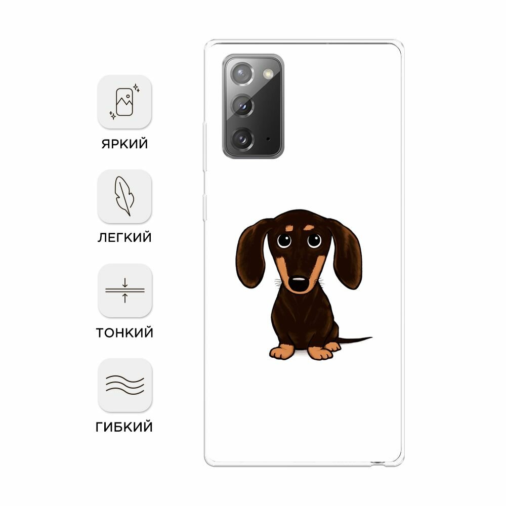 Чехол на Samsung Galaxy Note 20 / Самсунг Галакси Ноут 20 с принтом "Маленькая такса" — фото 1