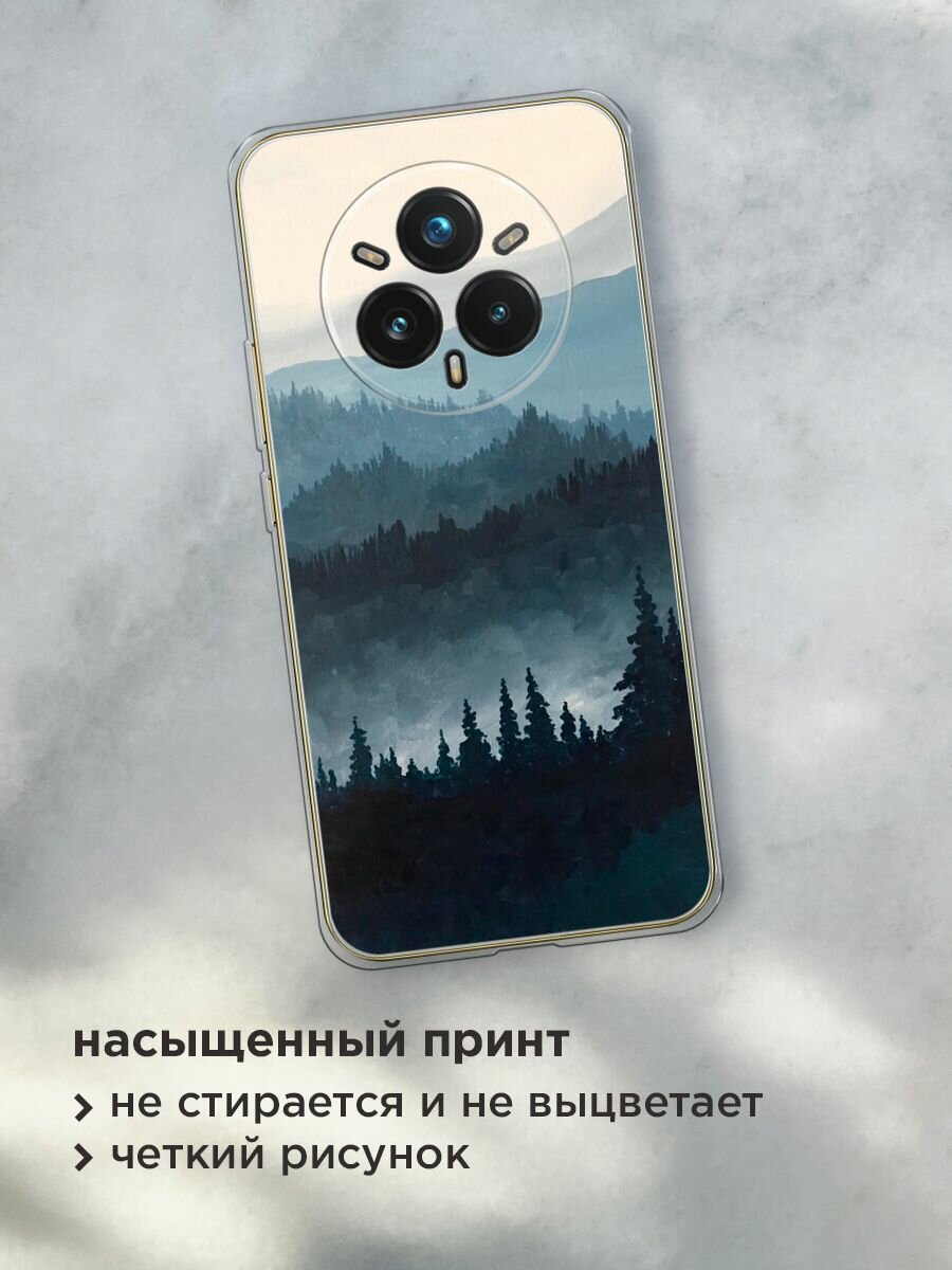 Чехол на Realme 14 Pro+ / Реалми 14 Про+ с принтом "Туманные горы" — фото 1