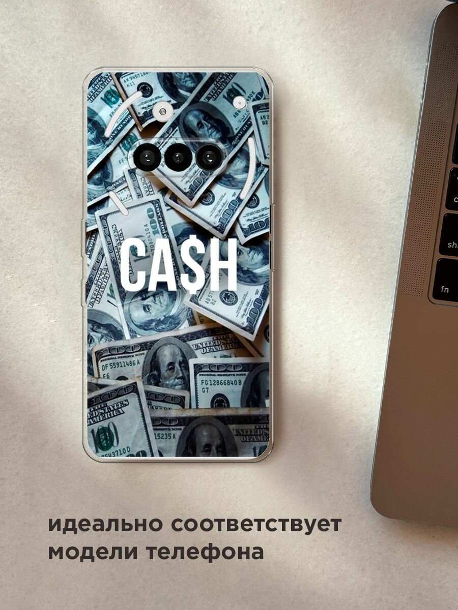 Силиконовый чехол на Nothing Phone 3a / Нотинг Фон 3а с принтом "Cash" — фото 1