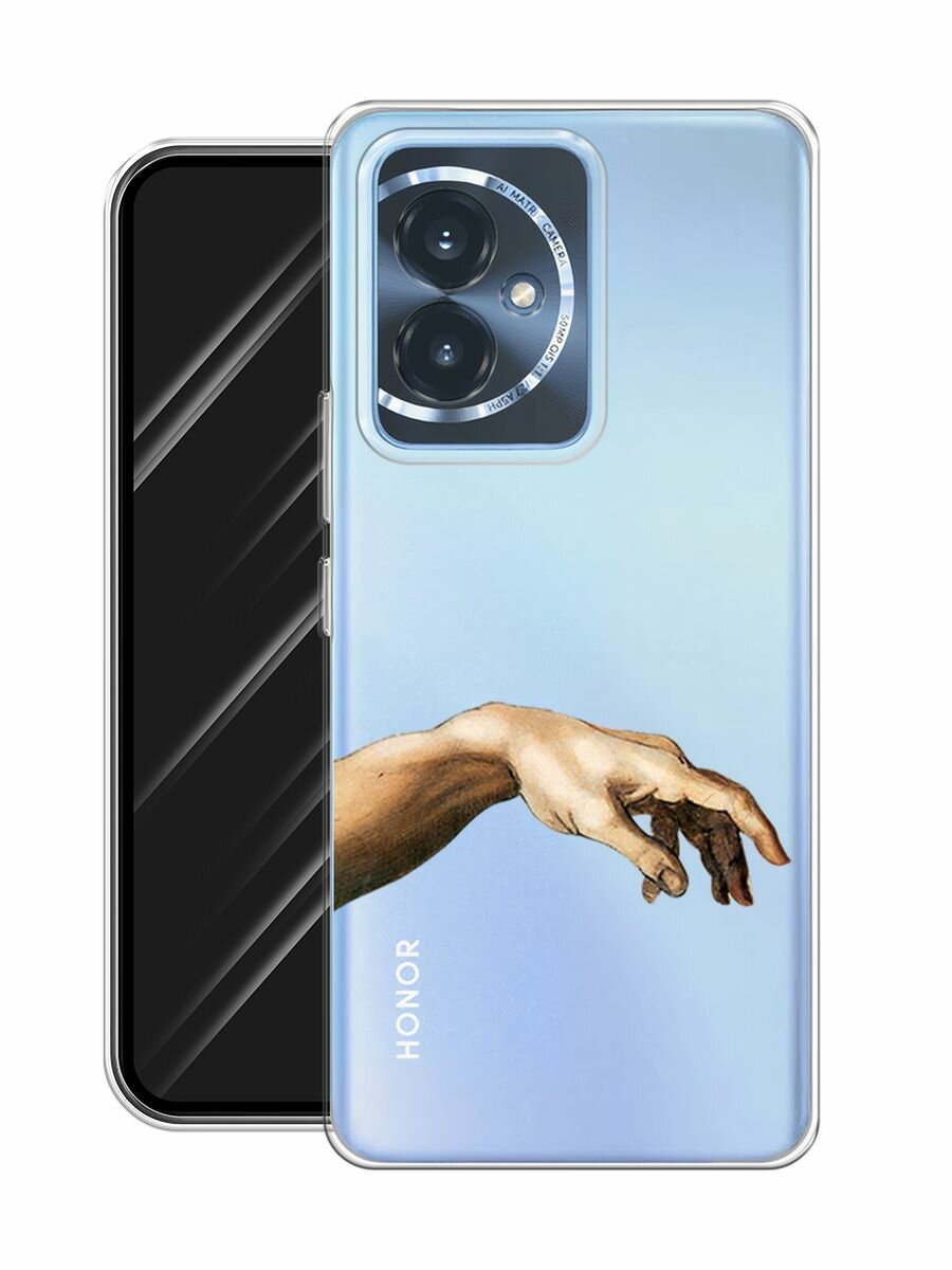 Чехол на Honor 100 / Хонор 100 с принтом Creazione di Adamo 1, прозрачный — фото 1