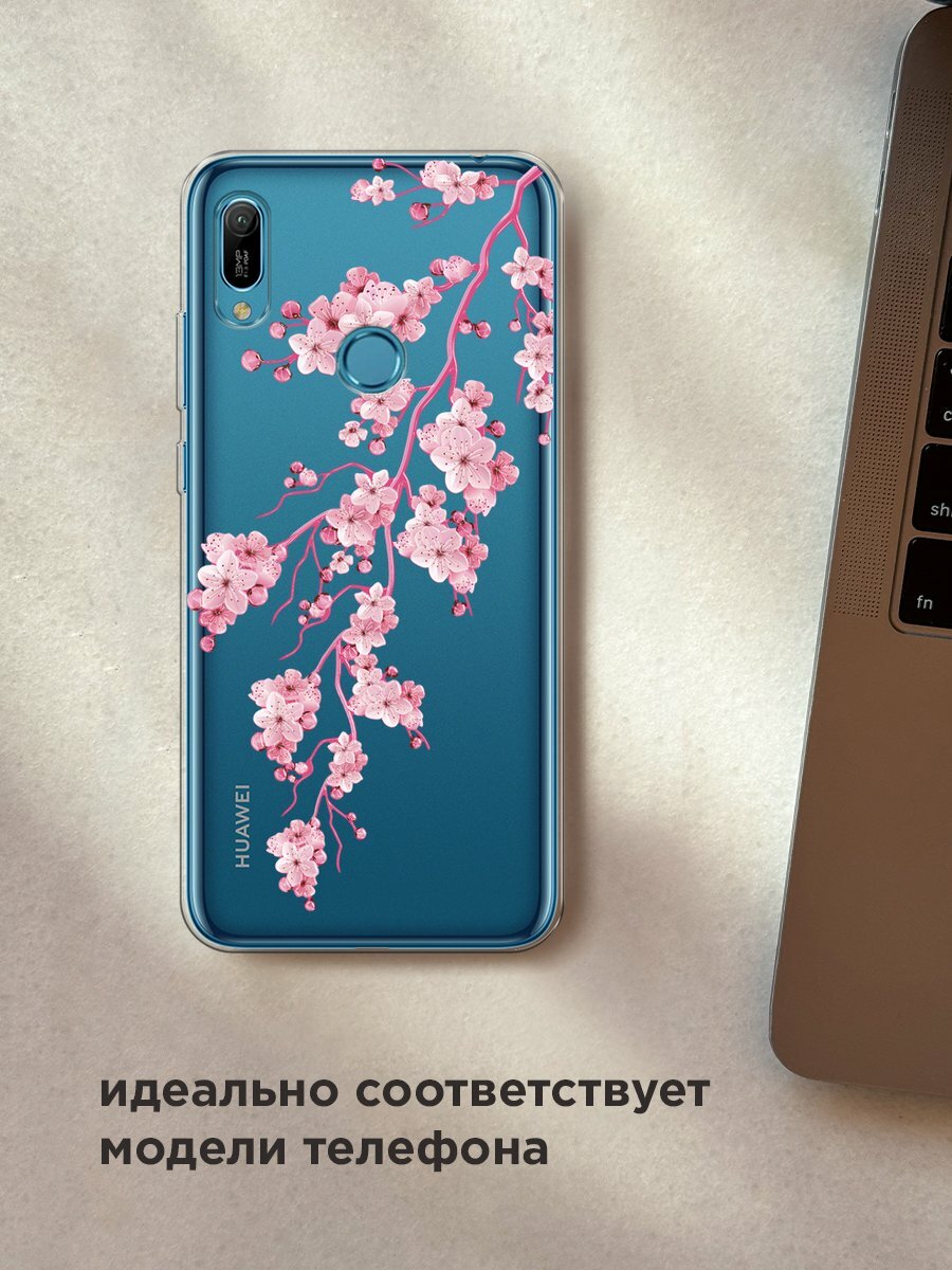 Чехол на Honor 8A/8A Pro/Huawei Y6s/Y6 2019 / Хонор 8А с принтом "Ветка сакуры 2" — фото 1
