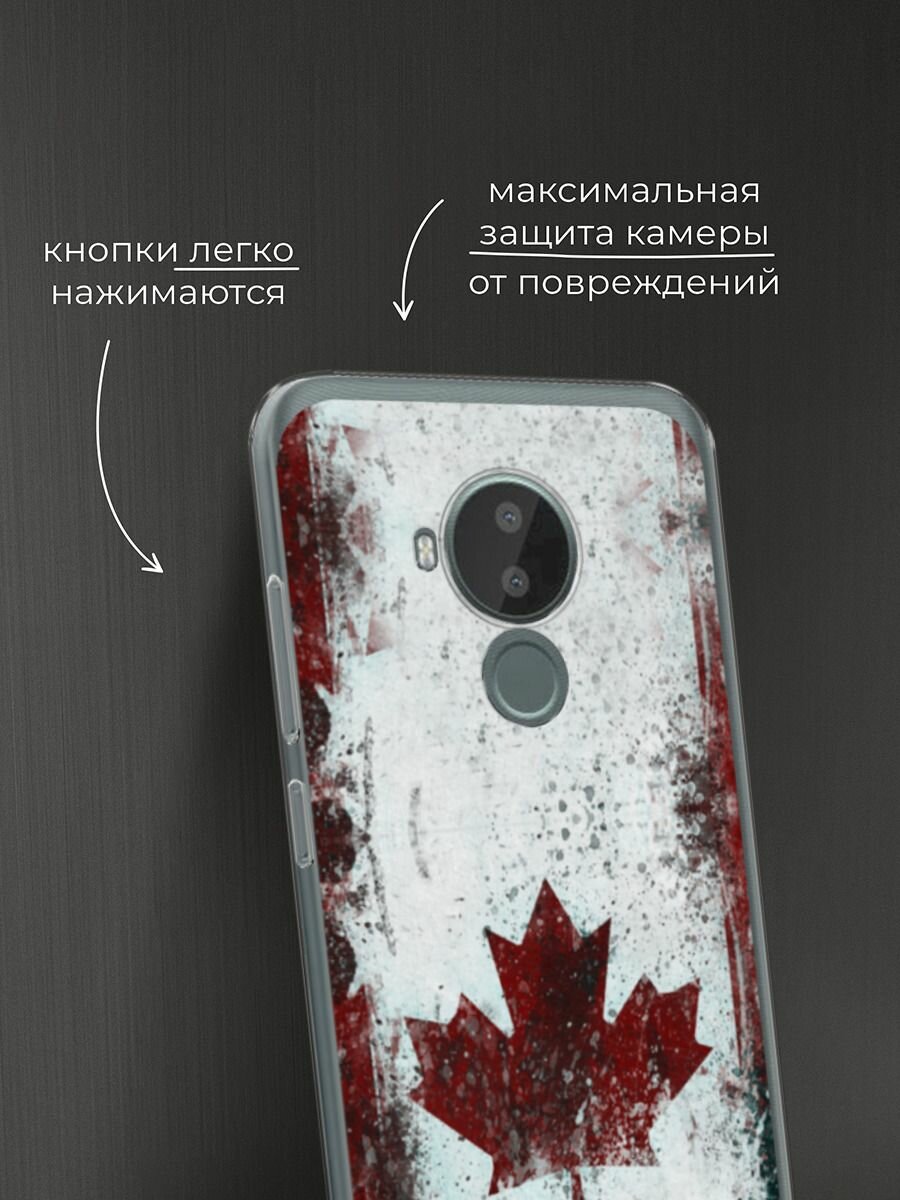 Силиконовый чехол на Nokia C30 / Нокия C30 с принтом "Канада" — фото 1