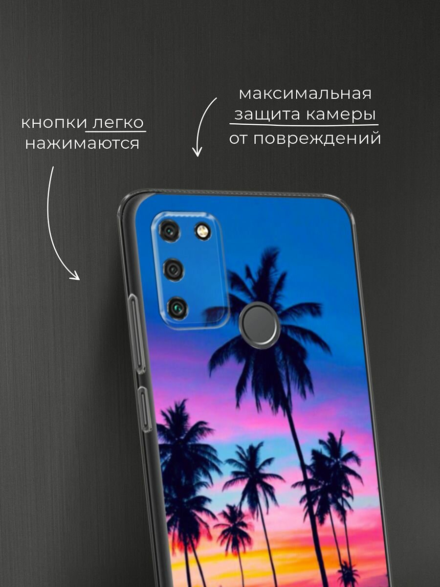 Силиконовый чехол на Honor 9A / Хонор 9А с принтом "Закат 5" — фото 1
