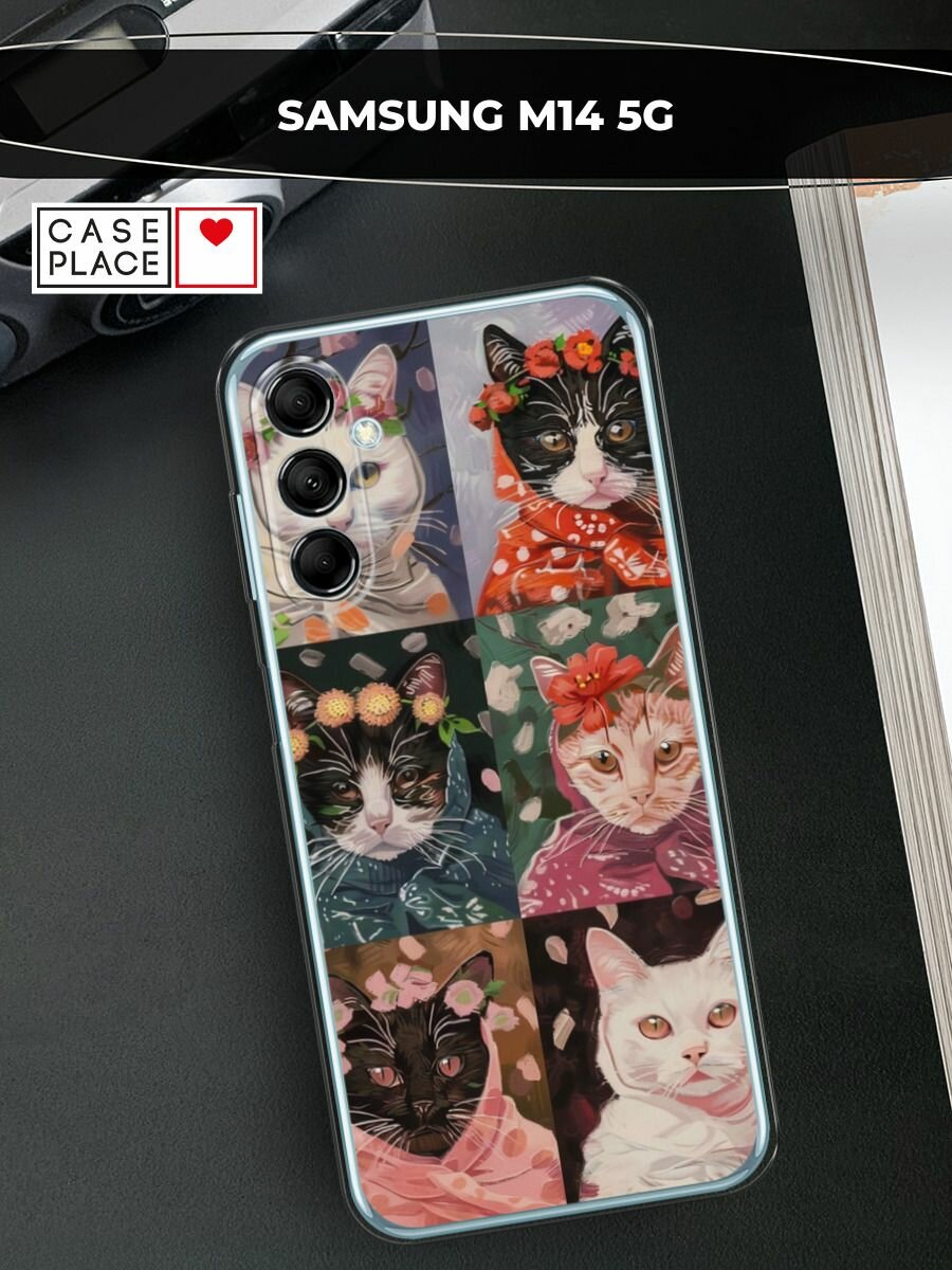 Чехол на Samsung Galaxy M14 5G / Галакси M14 5G с принтом "Котобабушки"