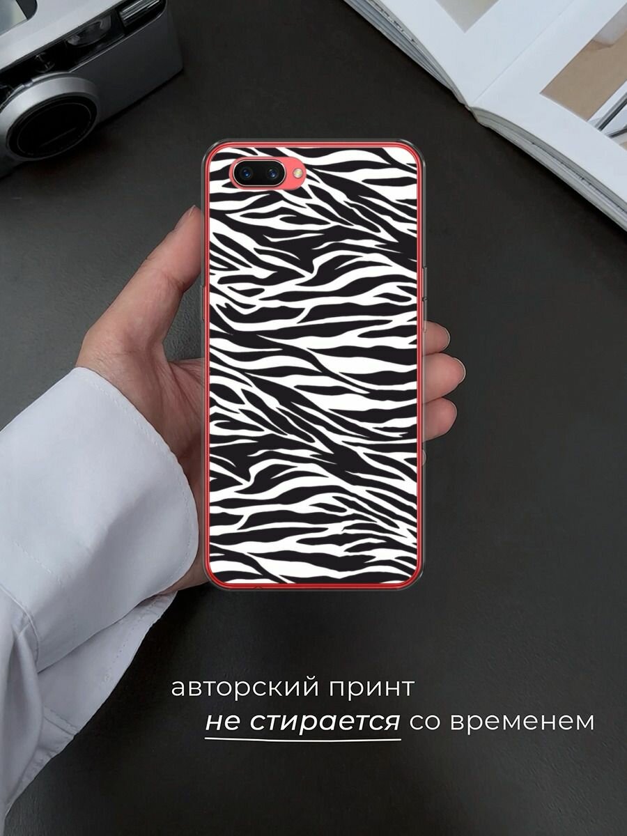 Силиконовый чехол на Oppo A3s / Oppo A3s с принтом "Принт зебра" — фото 1