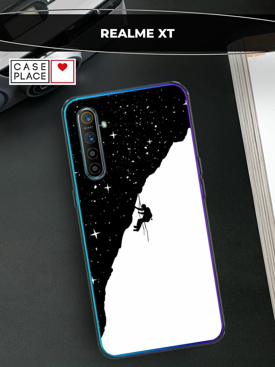 Чехол на Realme XT / Реалми XT с принтом "Космический альпинист"