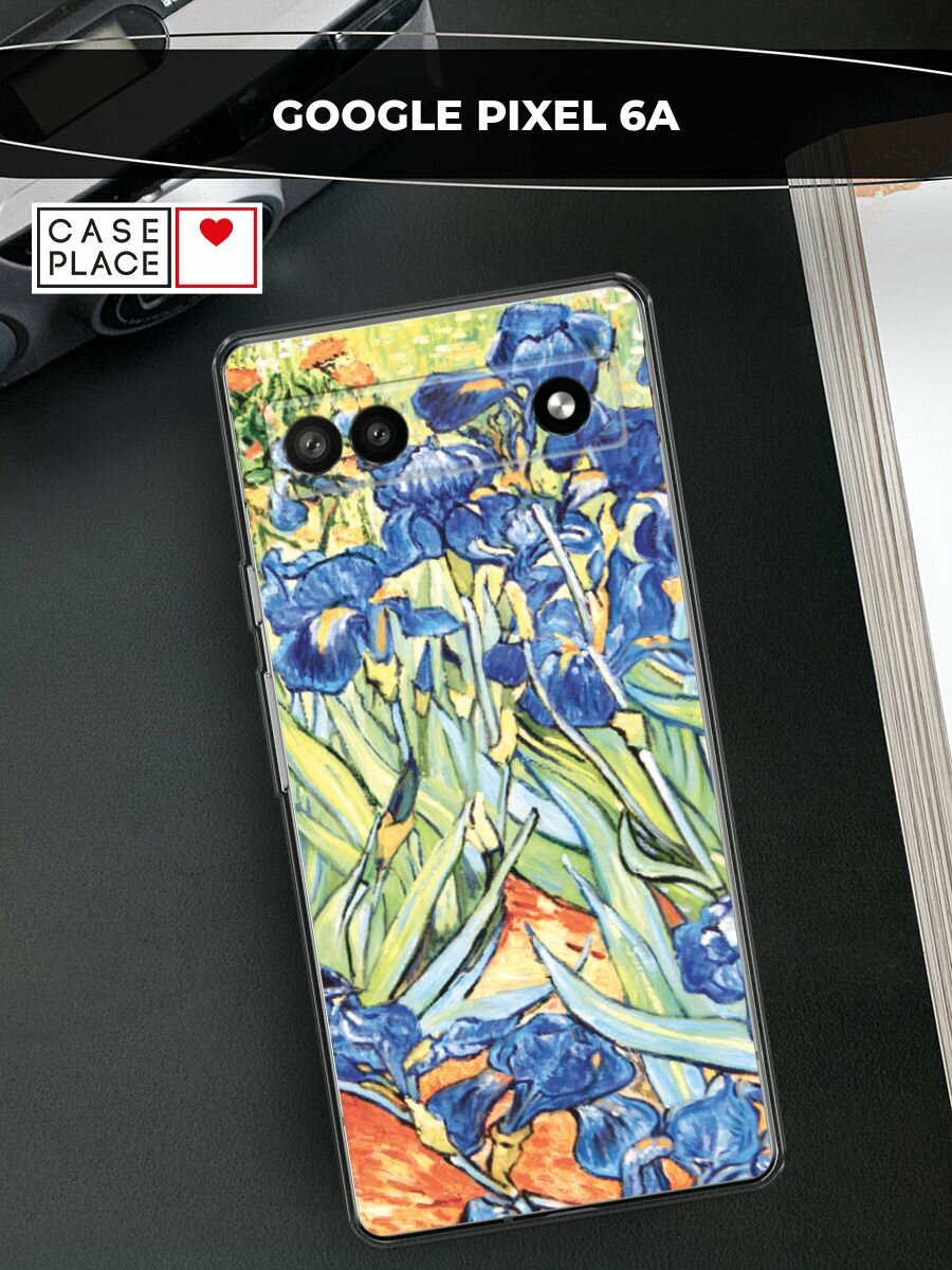 Чехол на Google Pixel 6A / Гугл Пиксель 6A с принтом "Ирисы Ван Гог"