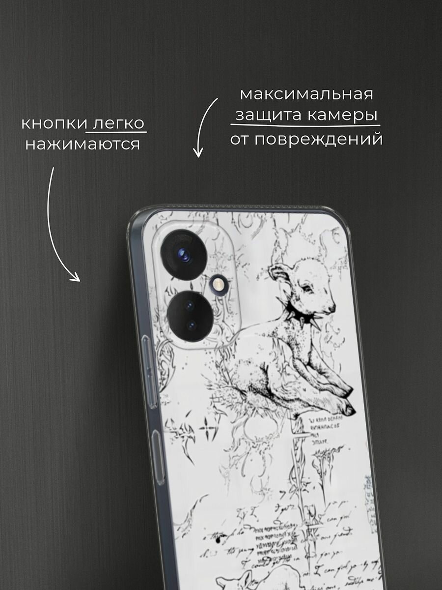 Чехол на Tecno Spark 9 Pro / Техно Спарк 9 Про с принтом "Готический ягненок" — фото 1