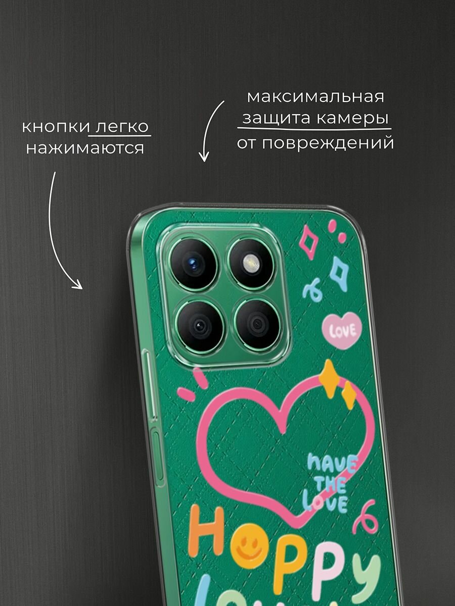 Чехол на Honor X8B / Хонор X8B с принтом "Happy lovely 2" — фото 1