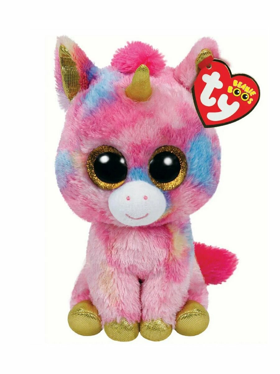 TY Мягкая игрушка Фантазия Единорог Многоцветный дет, 15 см