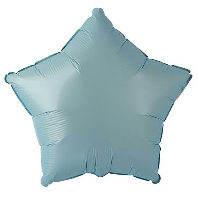 Воздушный шар GRABO "Звезда", без рисунка, Сатин Pastel Blue, 18 дюймов