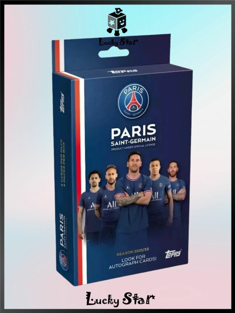 2021/22 Topps Paris Saint-Germain Team Set Лиги чемпионов - содержит 6 упаковки (30 карточек)